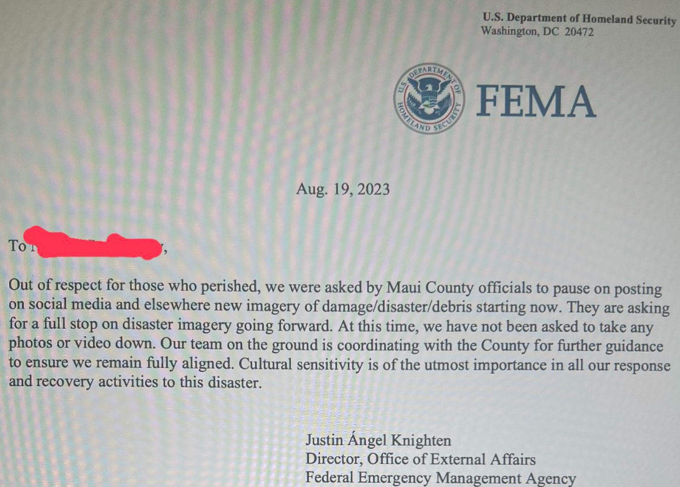 EMA exige detener publicación de imágenes del desastre en Maui | Respuestas del gobierno ...